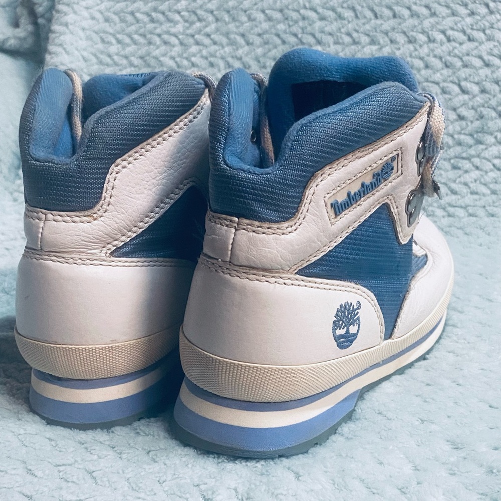 Rare Timberland Vintage White & Blue Hiking Boots - Gem